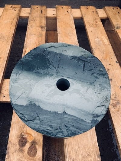 Slate Monolith SM22 Mill Stone | Welsh Slate Water Features