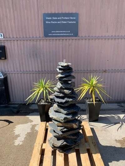 How To Build A Stone Pyramid | Welsh Slate Water Features