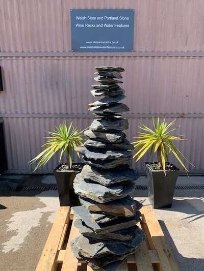 How To Build A Stone Pyramid | Welsh Slate Water Features
