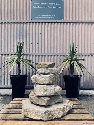 Stone Stack Water Feature SS3 | Welsh Slate Water Features